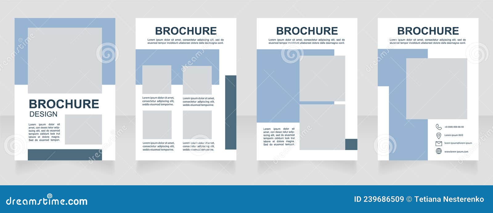 Coloring Techniques in Modern Art Blank Brochure Design Stock Vector ...