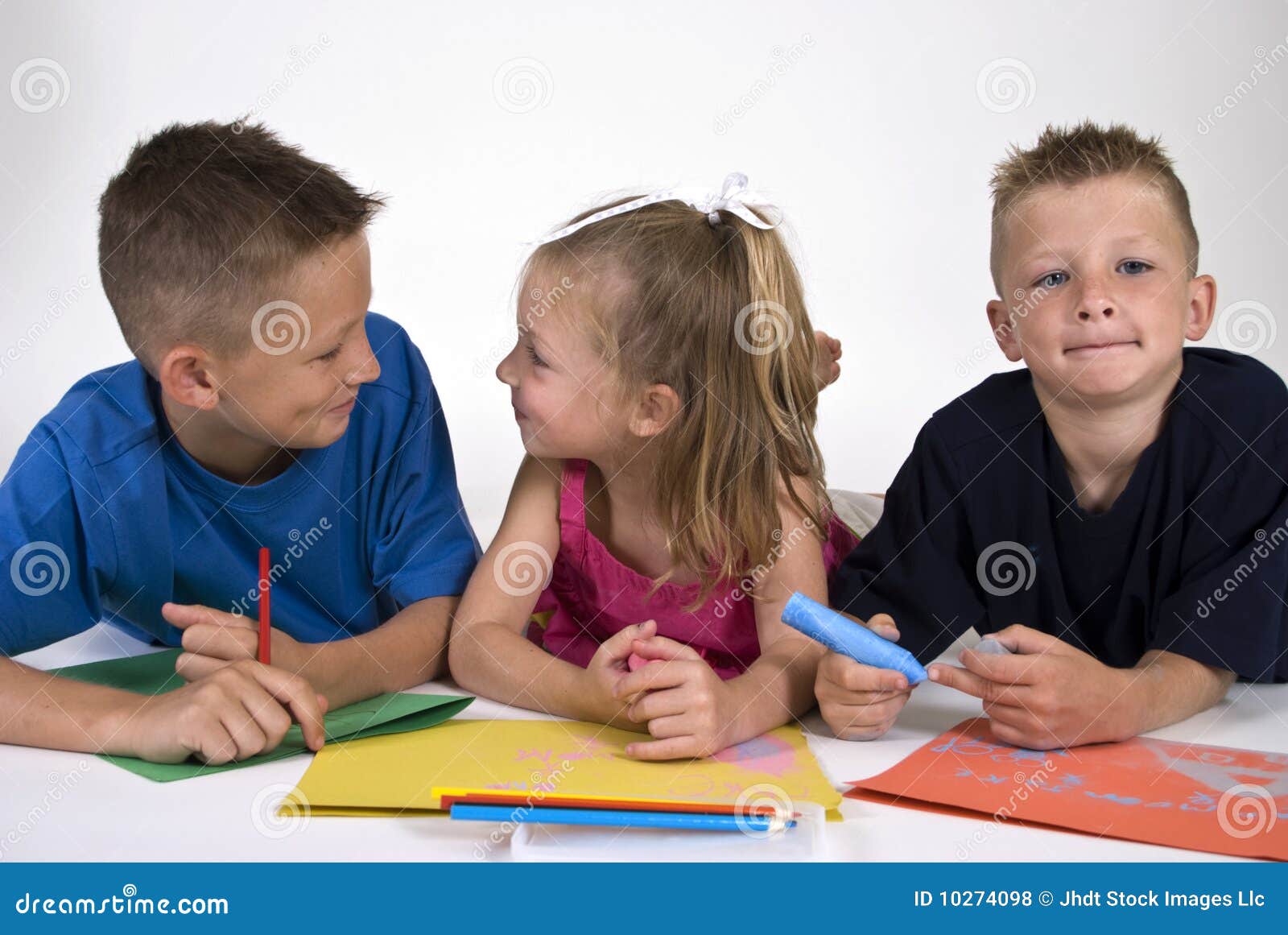 Coloring Together stock photo. Image of occupied, boys - 10274098