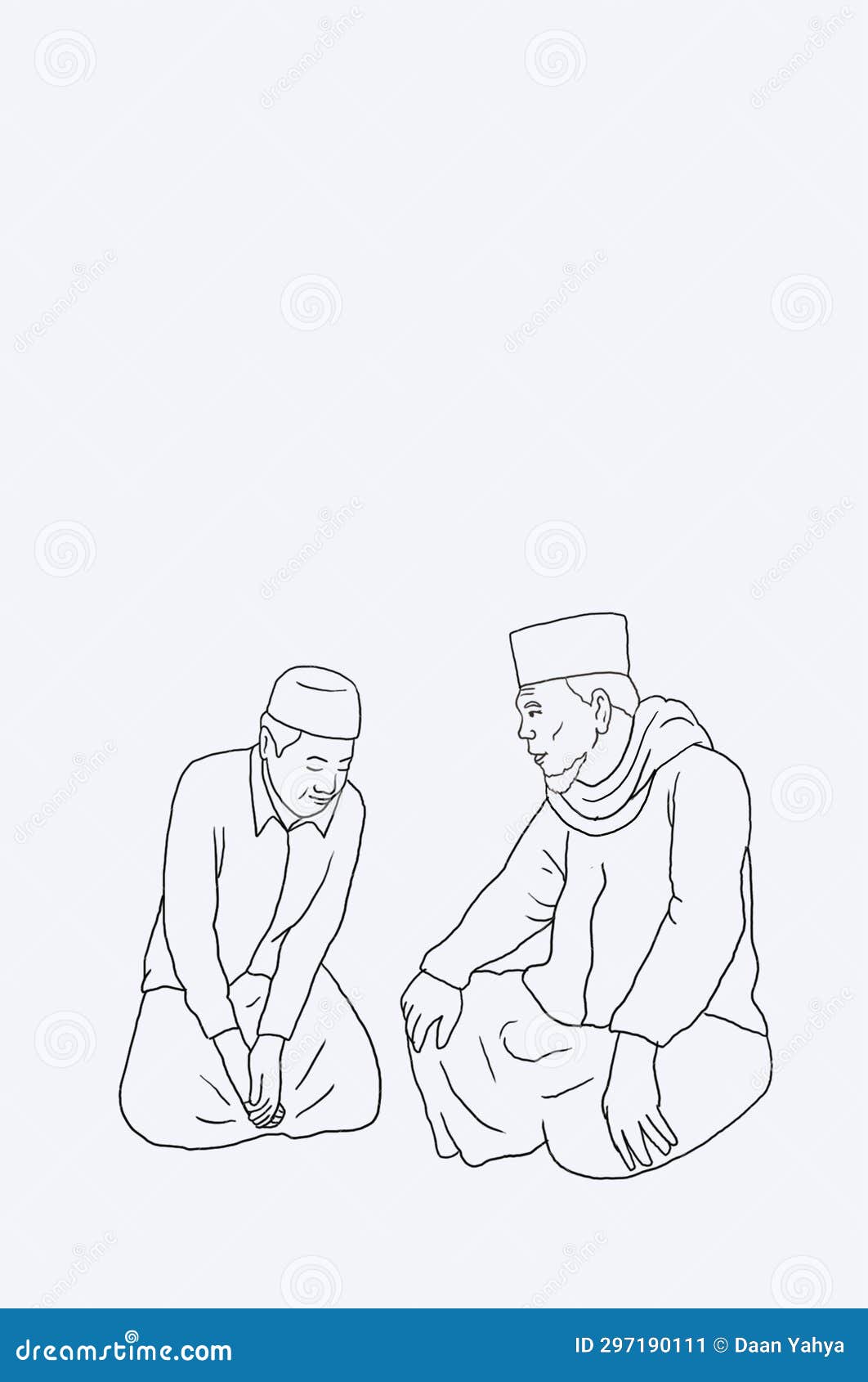 Coloring Two Man Talking Illustration Stock Illustration - Illustration ...
