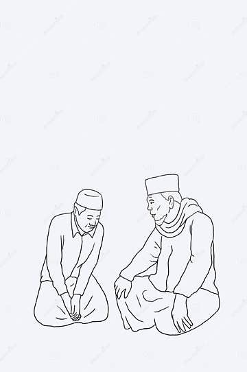 Coloring Two Man Talking Illustration Stock Illustration - Illustration ...