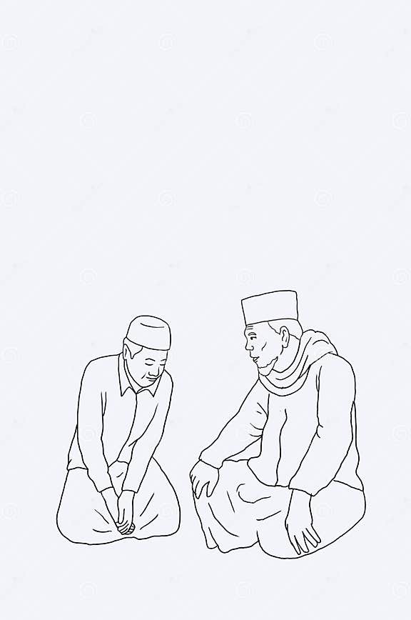 Coloring Two Man Talking Illustration Stock Illustration - Illustration ...
