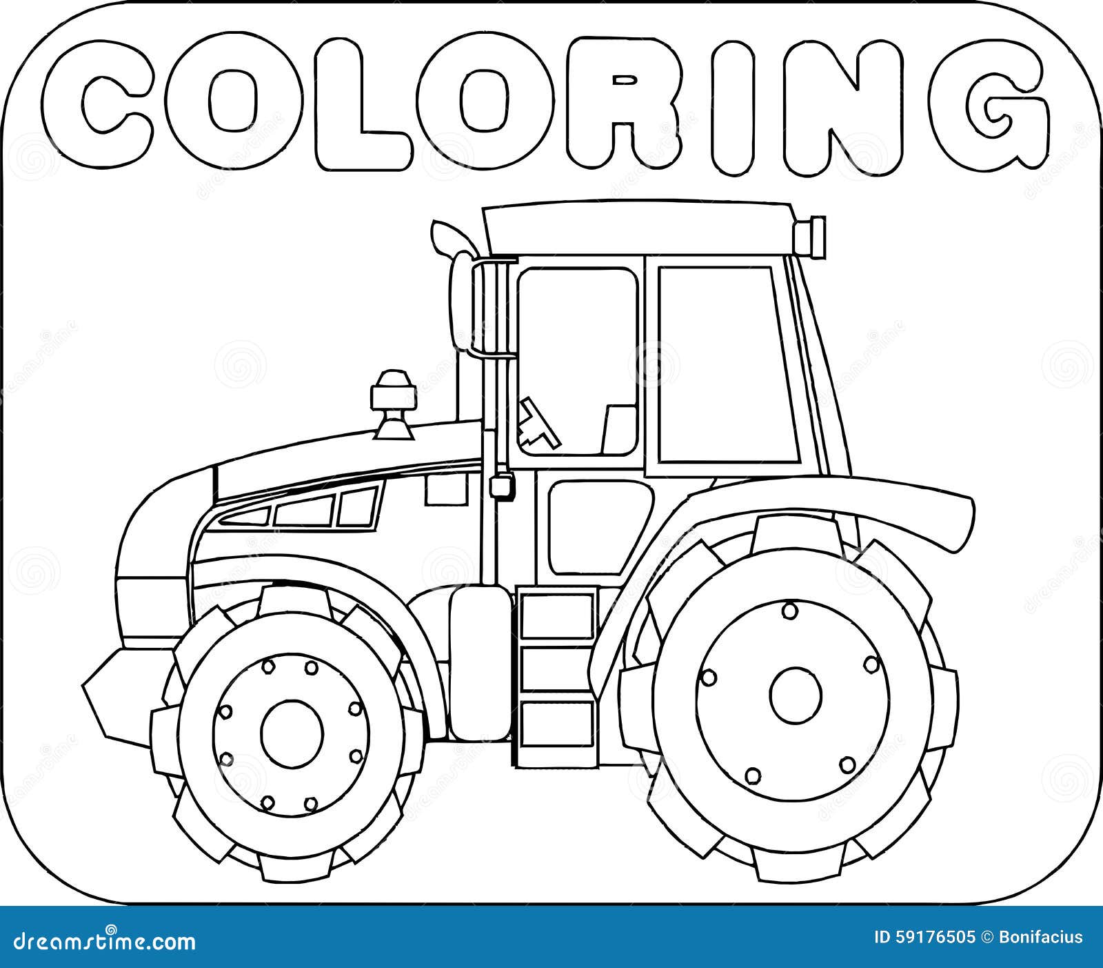 Coloring Tractor Cartoon | CartoonDealer.com #59176505