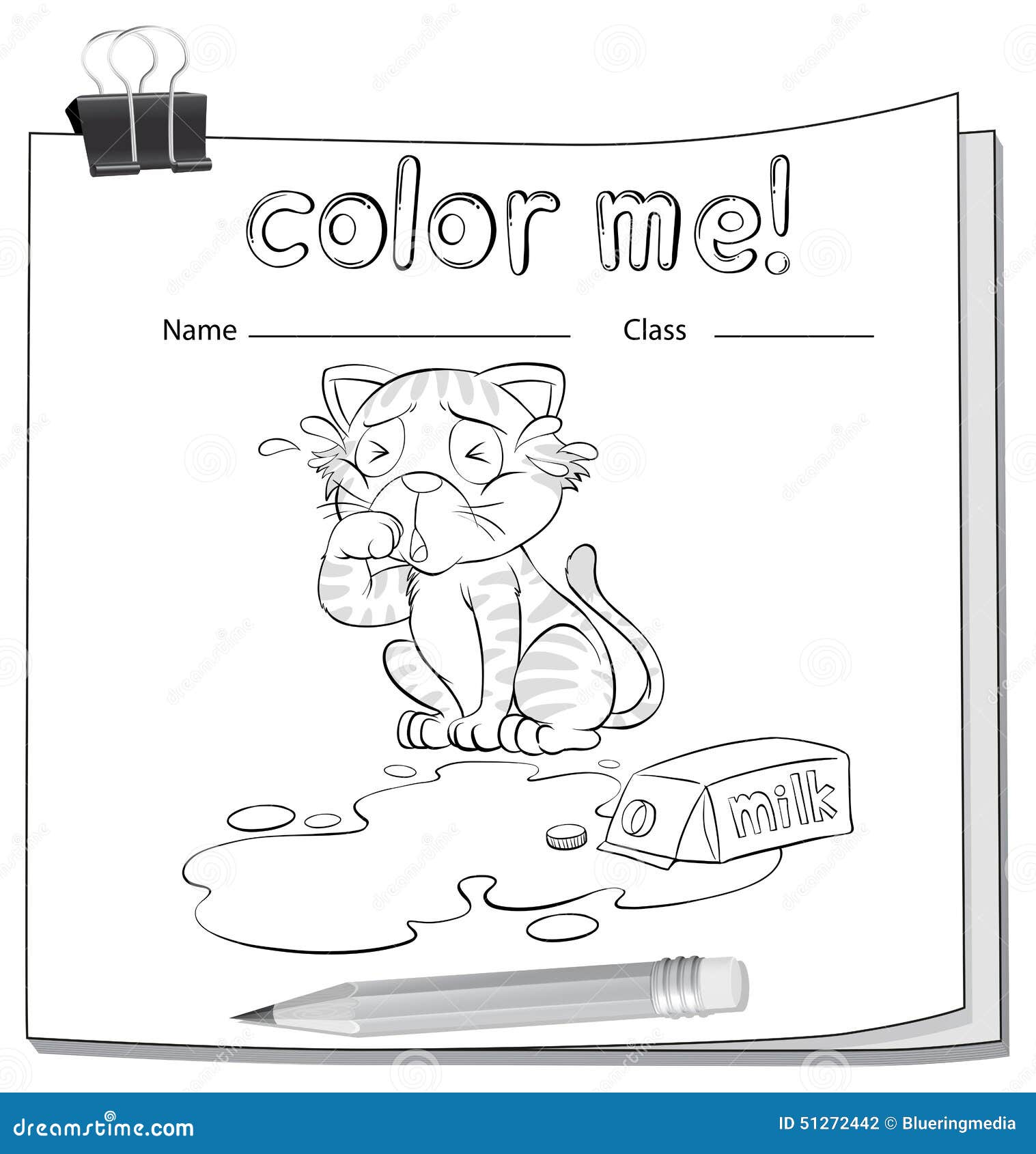 Coloring Sad Crying Pencil Character Vector Illustration ...