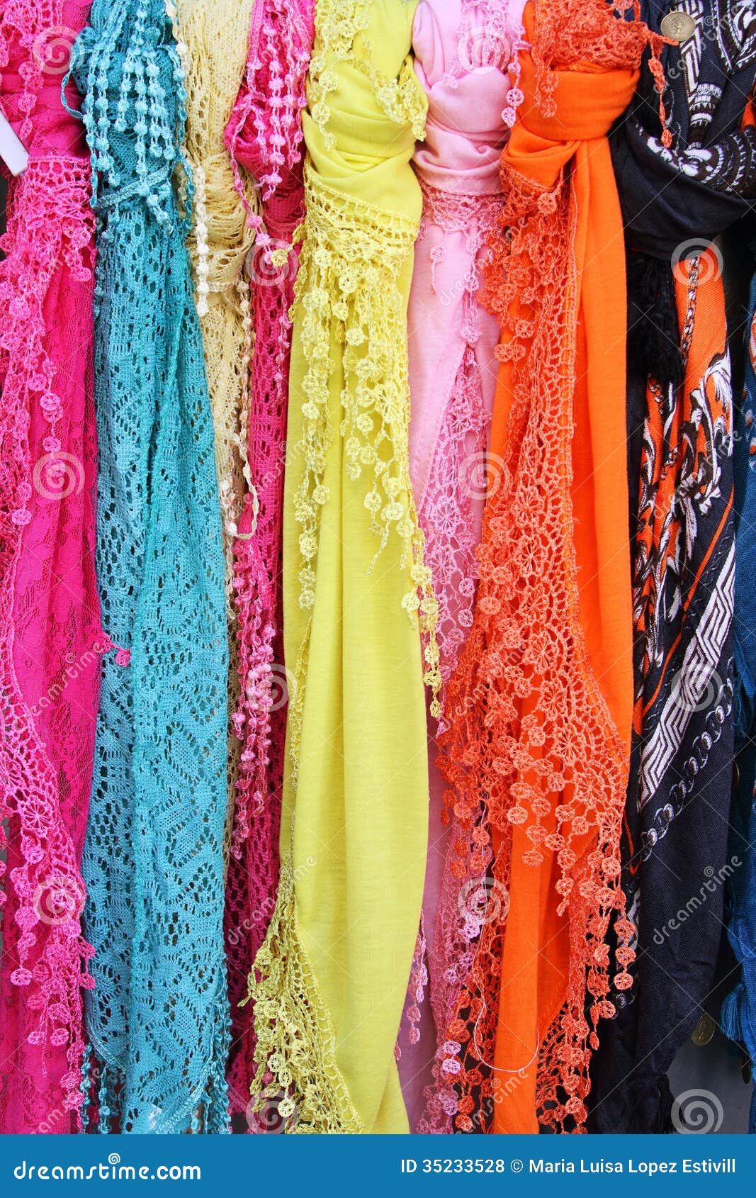 Colorist Kerchiefs stock photo. Image of kerchiefs, fashion - 35233528