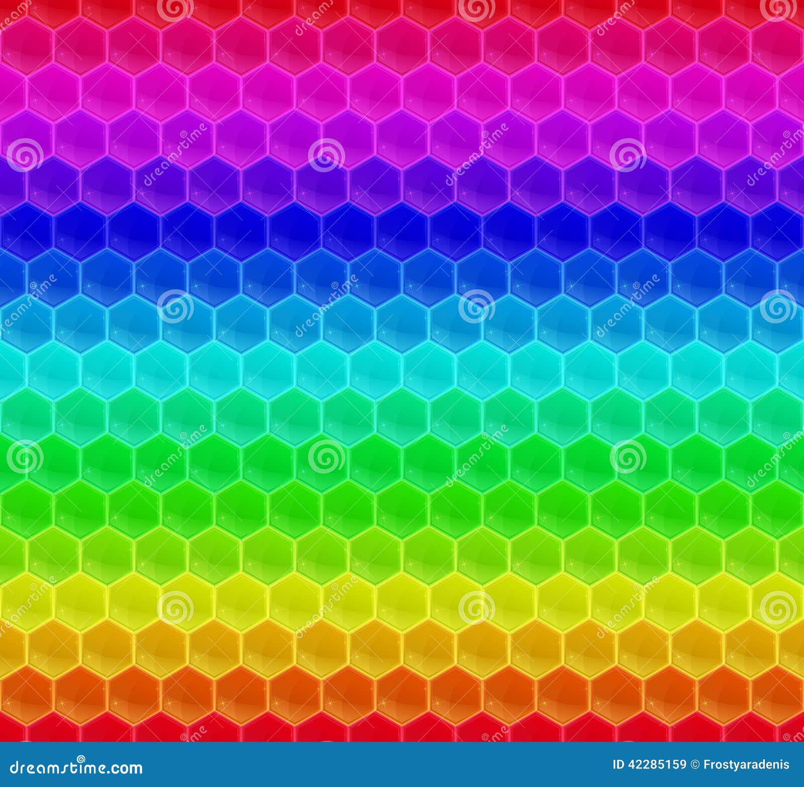 Colorized Pattern Hexagon Mosaic Stock Vector - Illustration of light ...