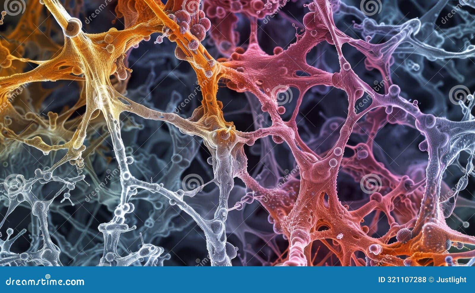 A Colorized Scanning Electron Microscopy Image Revealing the Intricate ...