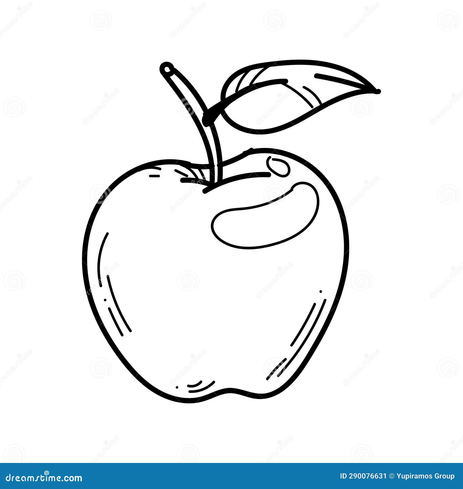 Colorless Apple Illustration Stock Illustration - Illustration of sweet ...