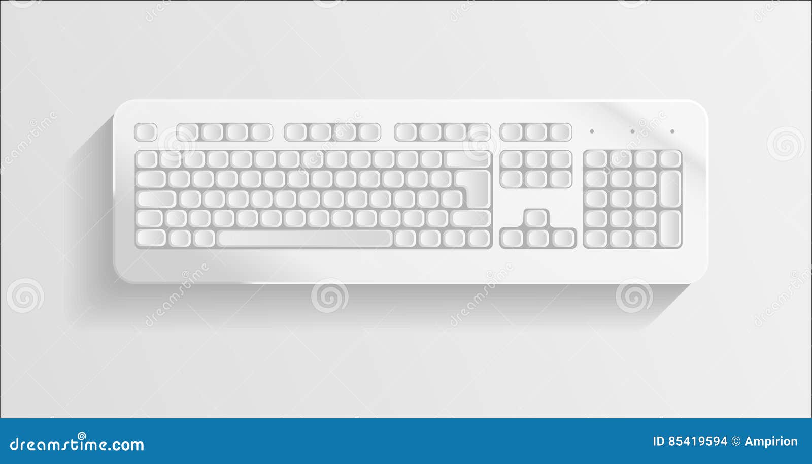 Colorless Keyboard on Grey Background. Stock Vector - Illustration of ...