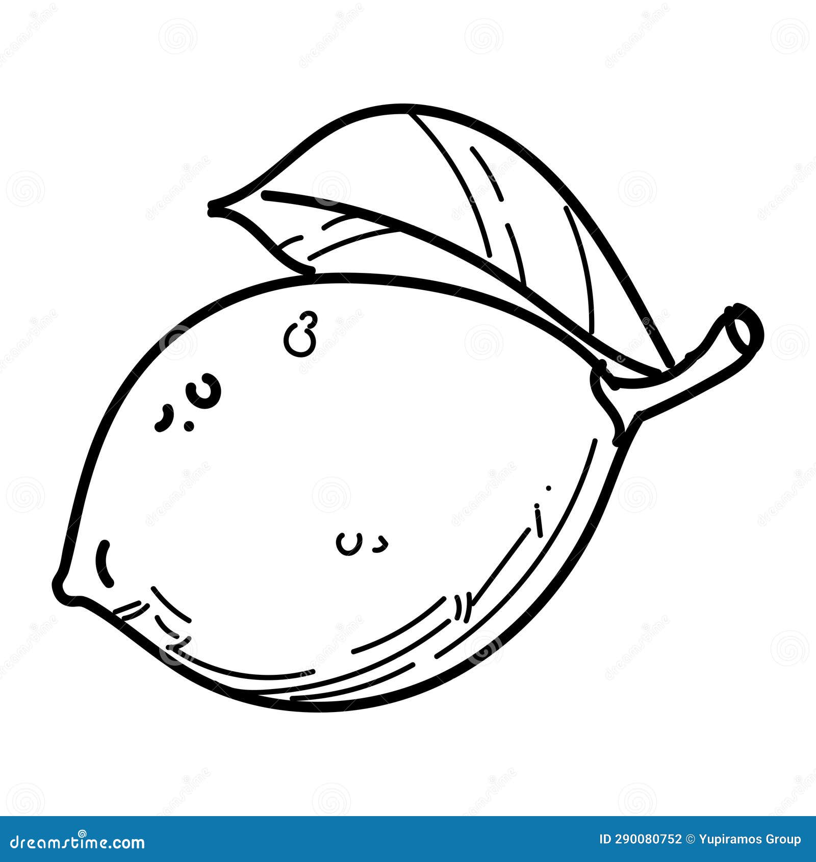 Colorless Lemon Illustration Stock Vector - Illustration of healthy ...