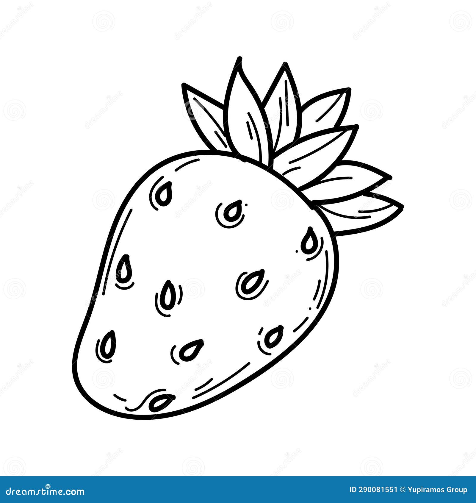 Colorless Strawberry Illustration Stock Illustration - Illustration of ...