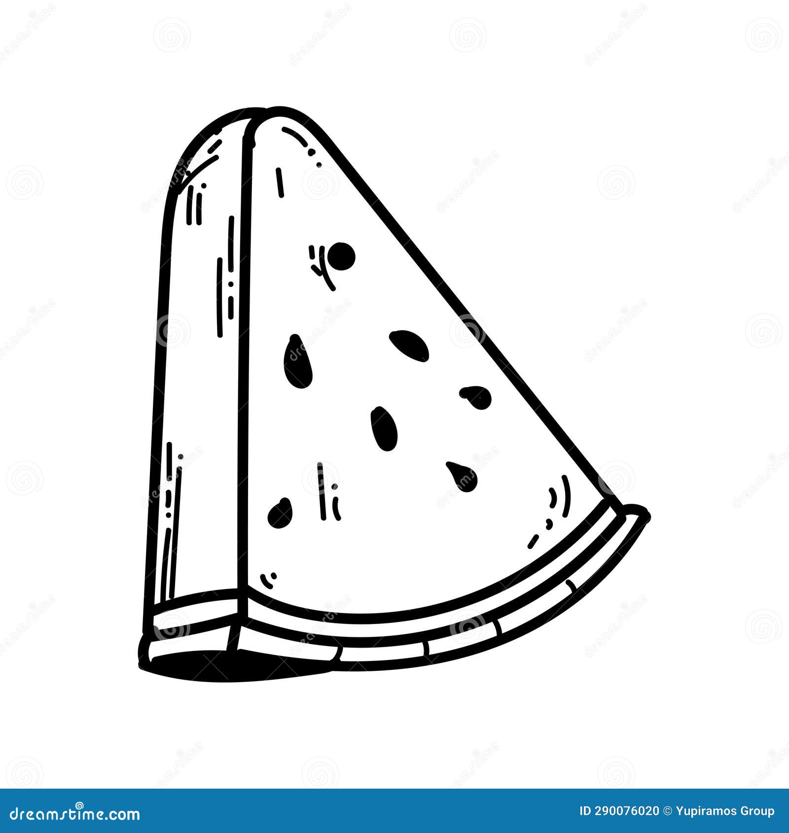 Colorless Watermelon Illustration Stock Illustration - Illustration of ...