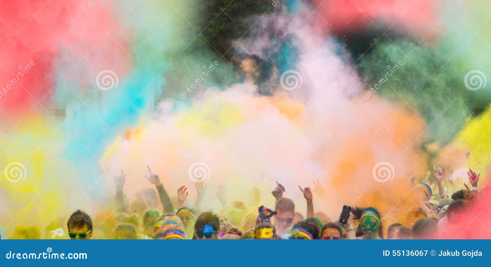 Colorrun Competitors in Detail of Hands Editorial Photography - Image ...