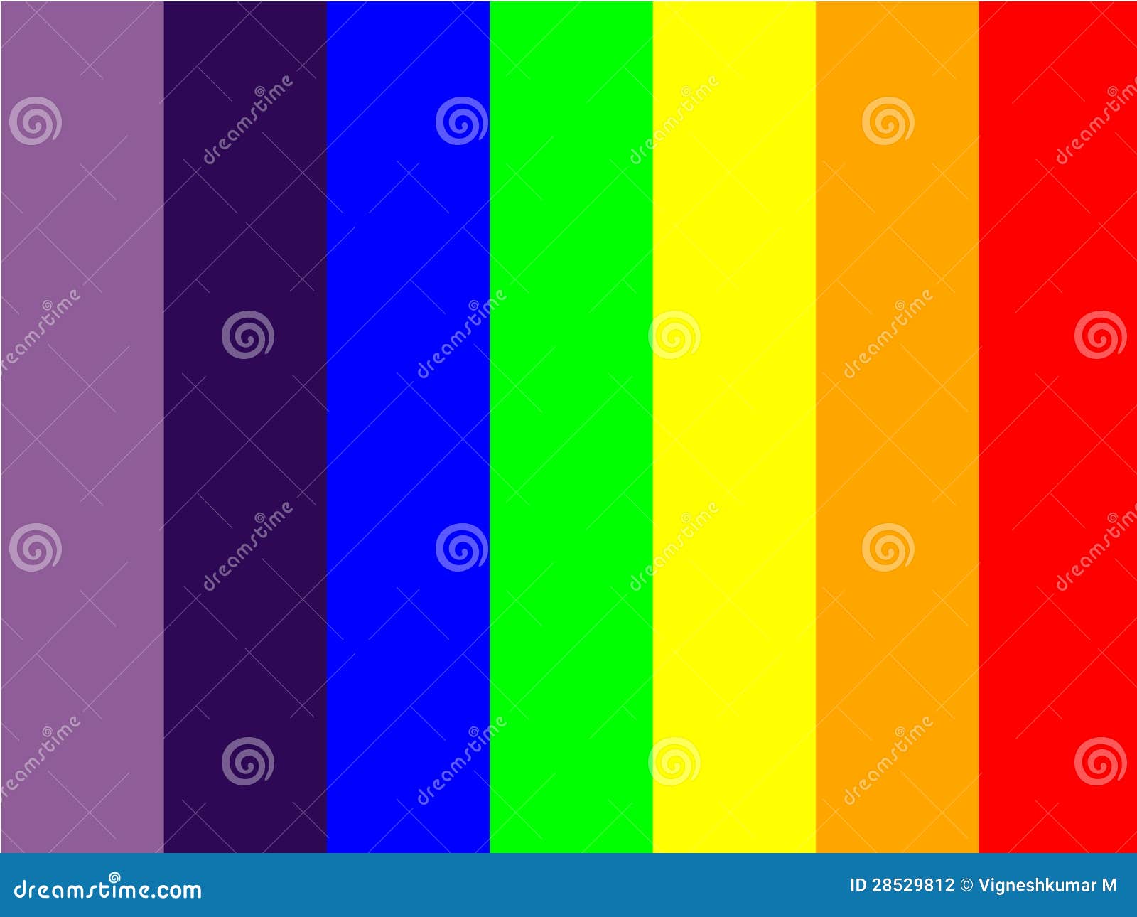 Vertical Striped Pattern with Rainbow Spectrum Colors: Violet, Indigo ...