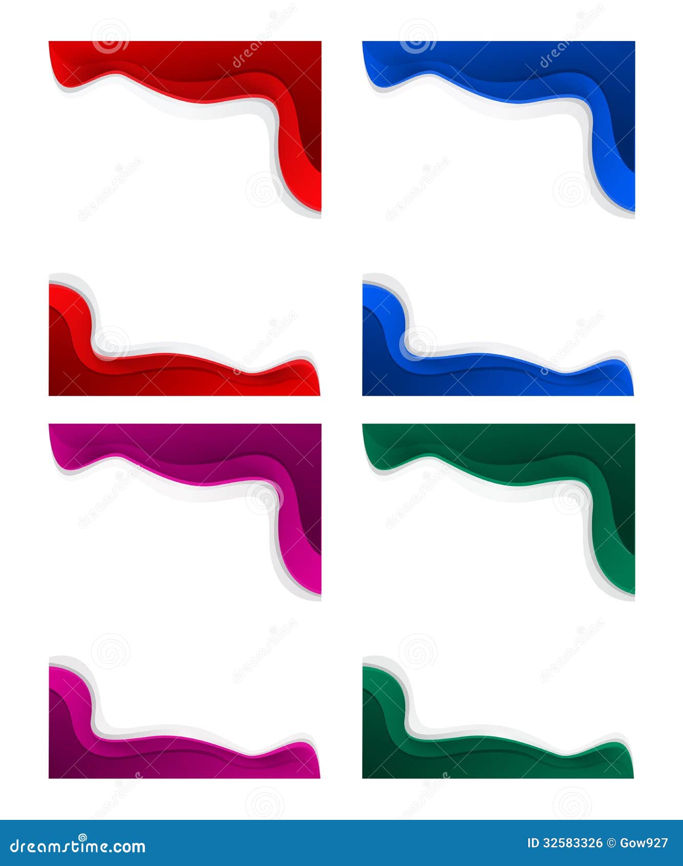 4 Colors Abstract Background Set Stock Vector - Illustration of blank ...