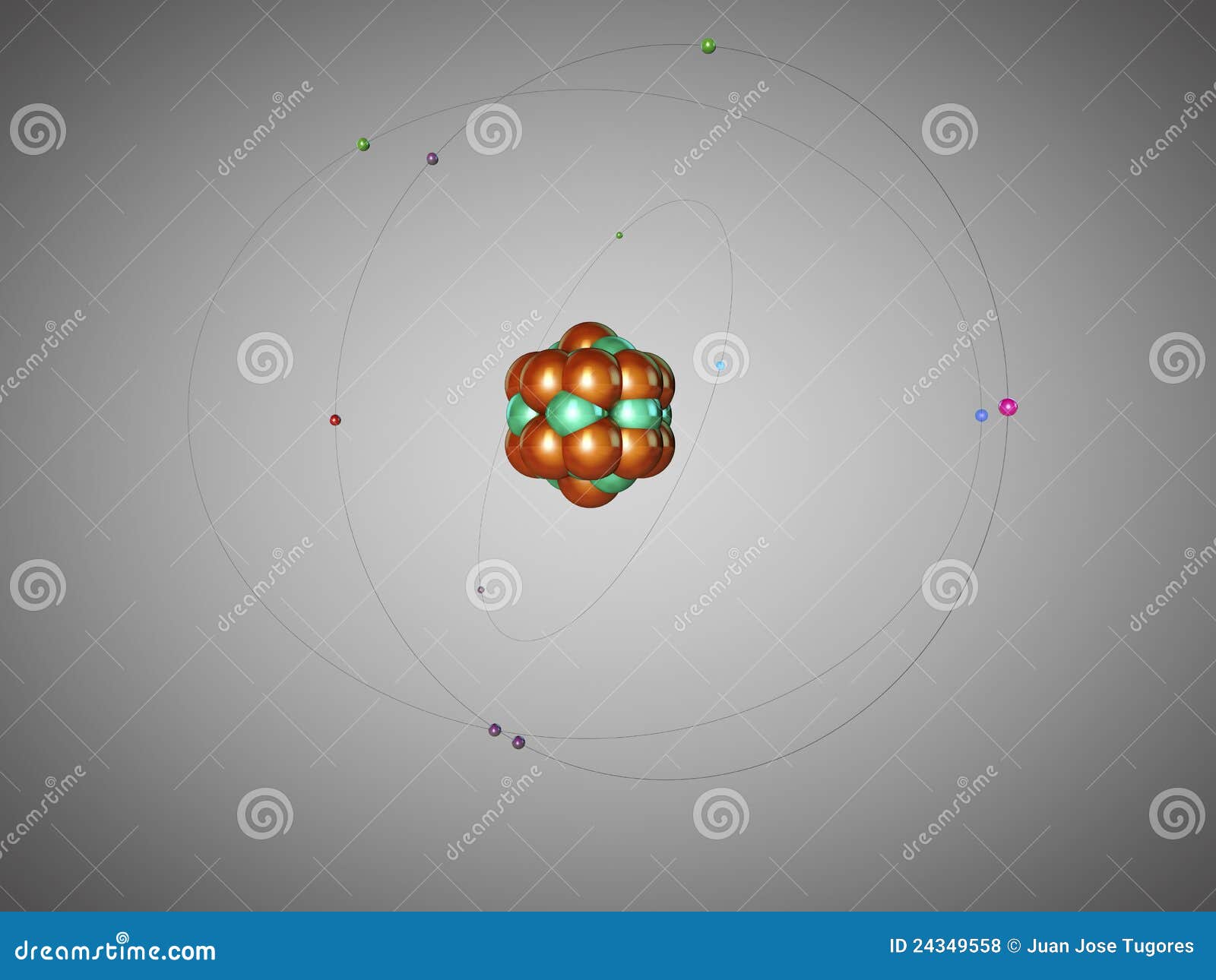 Colors of atom stock illustration. Illustration of particle - 24349558