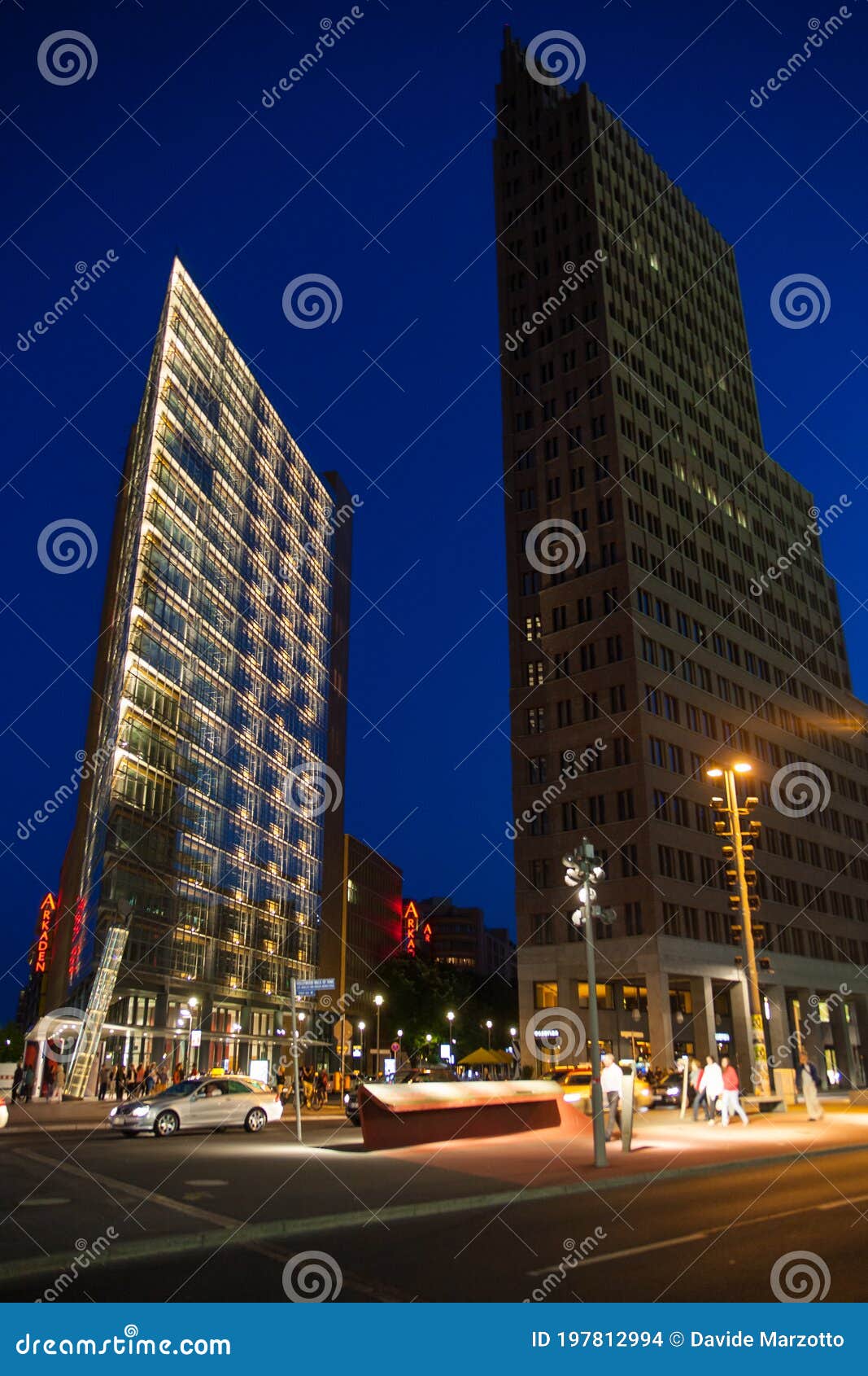 The Colors of Berlin by Night Editorial Stock Image - Image of country ...