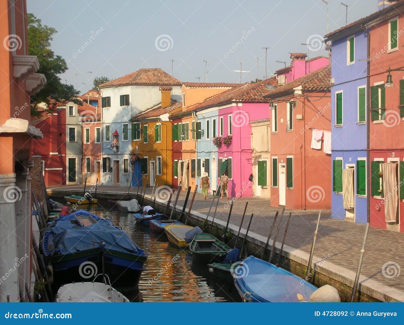 Colors of Burano Island stock photo. Image of channel - 4728092
