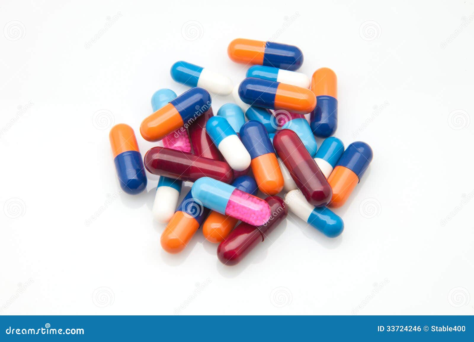 Colors capsules stock photo. Image of supplement, cold - 33724246