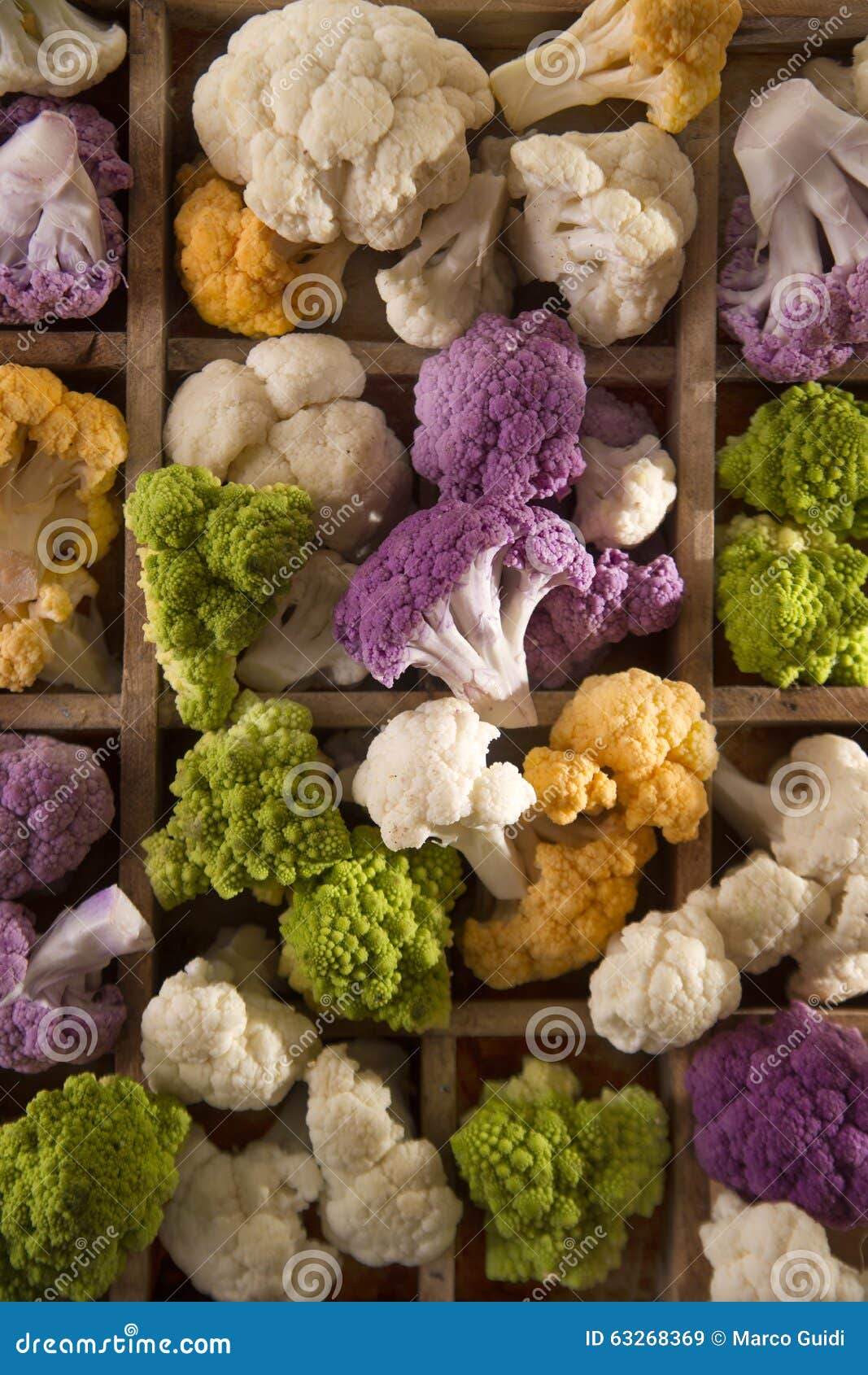 The Colors of cauliflower stock image. Image of mixed - 63268369