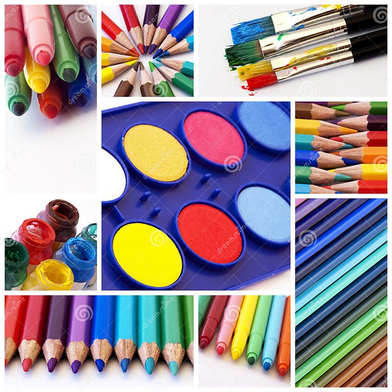 Colors collage stock image. Image of magenta, paint, pink - 15958049