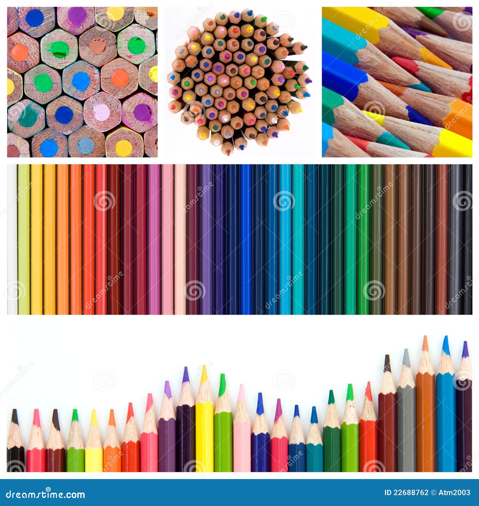 Colors collage stock photo. Image of orange, pink, pencils - 22688762