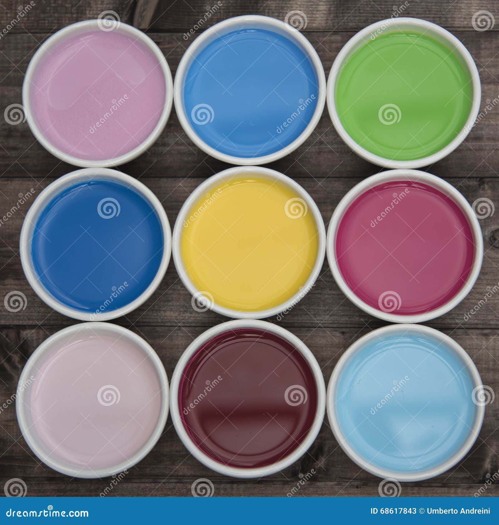 Colors stock image. Image of tray, painting, nine, blue - 68617843