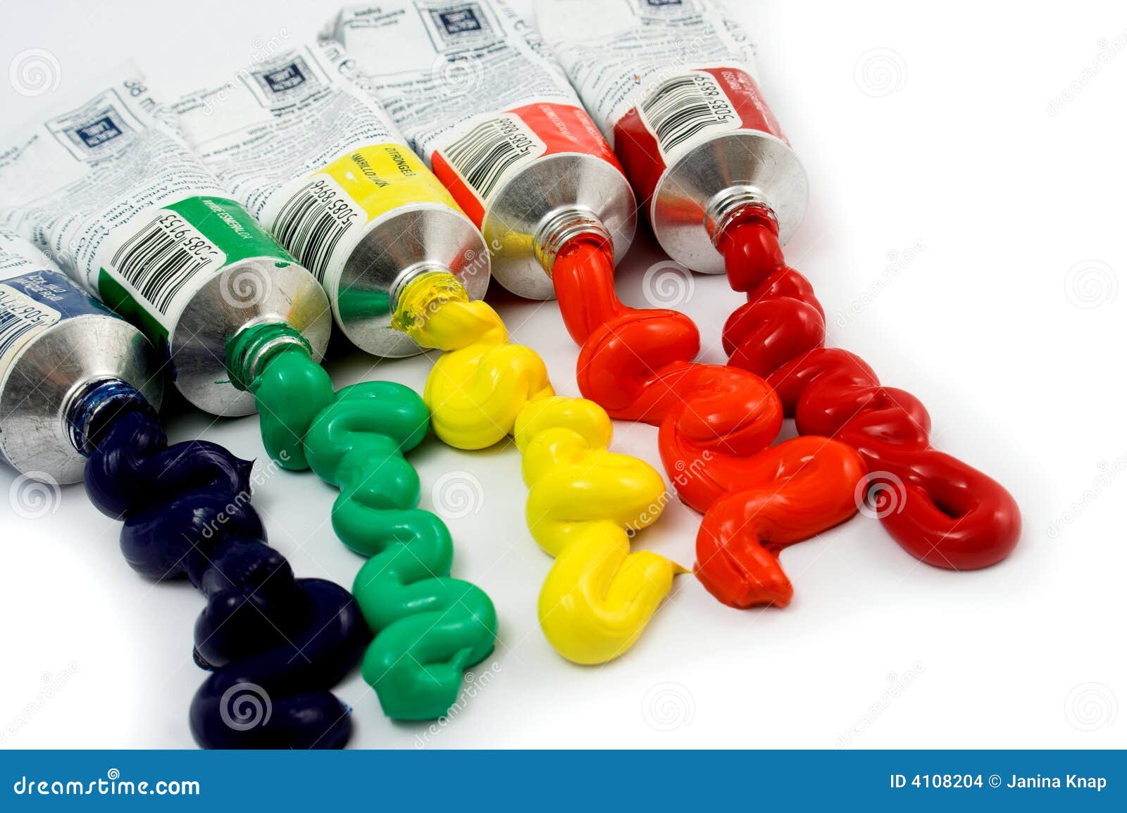 Colors coming out of tubes stock photo. Image of color - 4108204