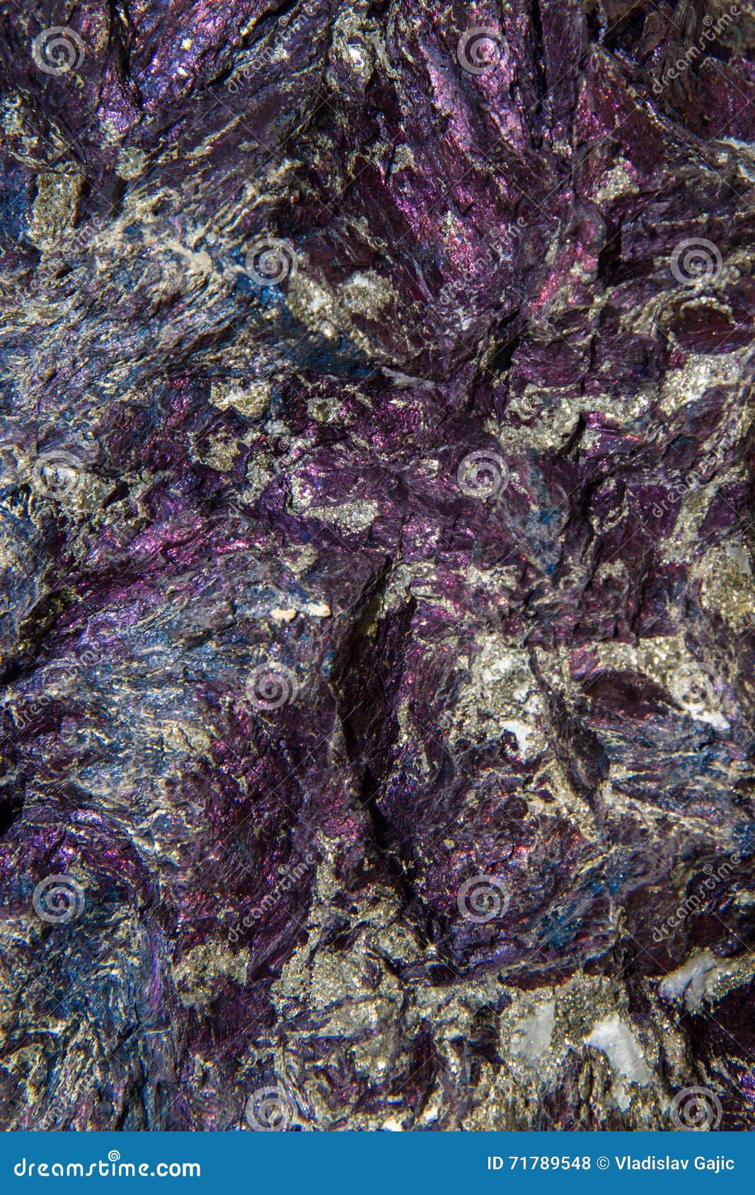 Colors of the Covellite Mineral Stock Photo - Image of covelline ...