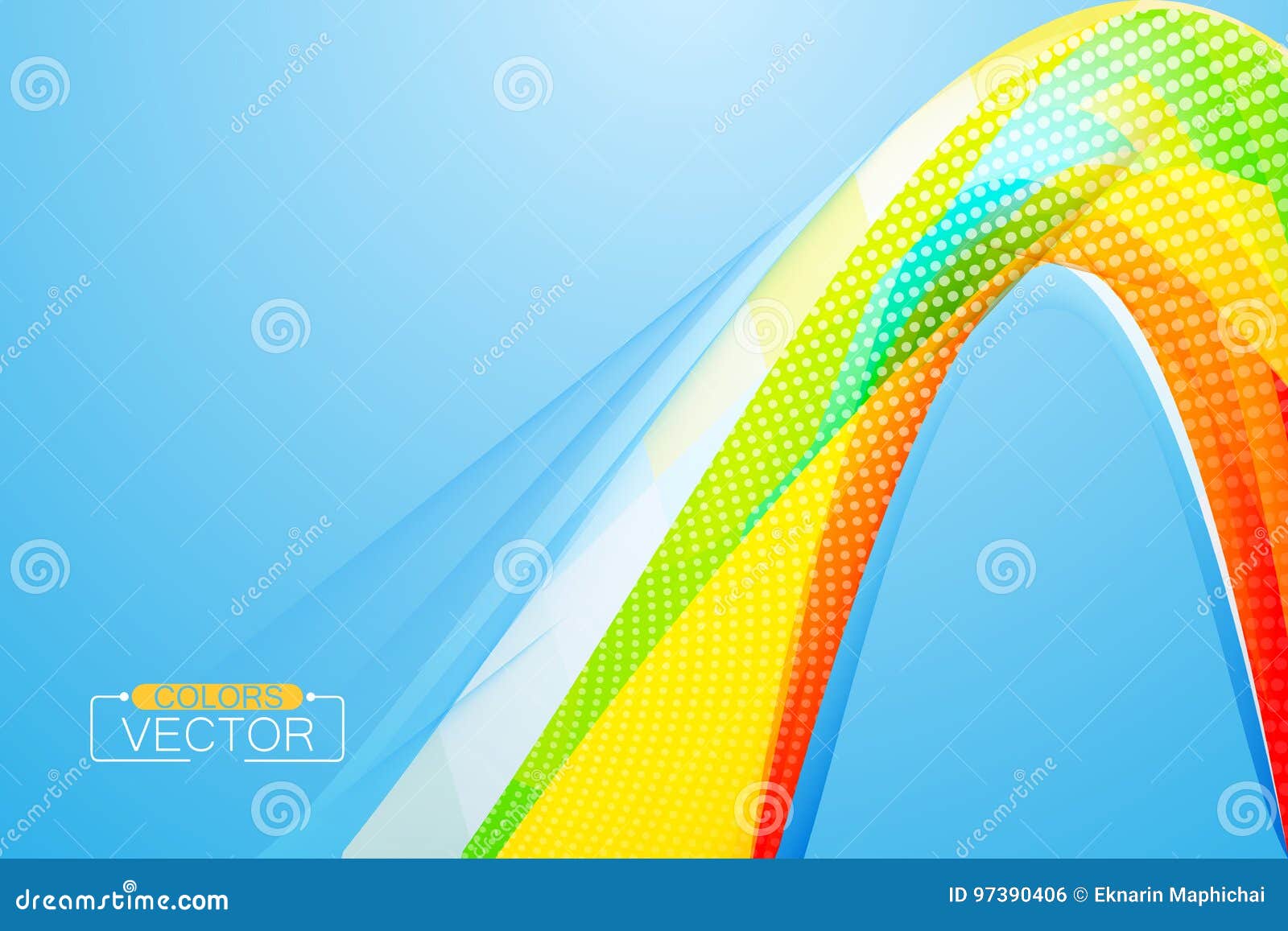 Colors Curve Wallpaper on a Blue Stock Vector - Illustration of modern ...