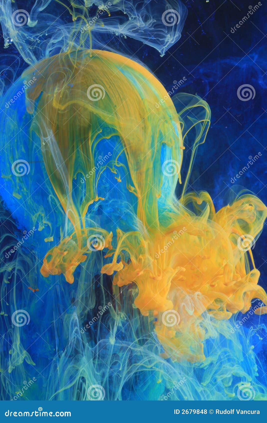 Colors dissolving in water stock photo. Image of tension - 2679848