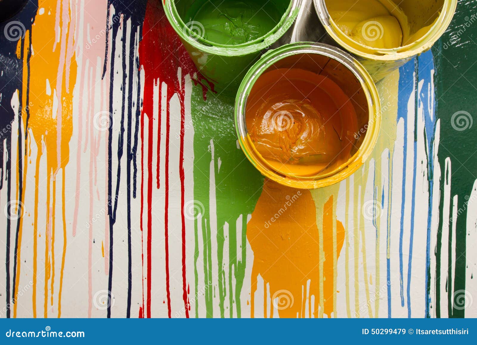 Colors drop on the wall stock image. Image of object - 50299479