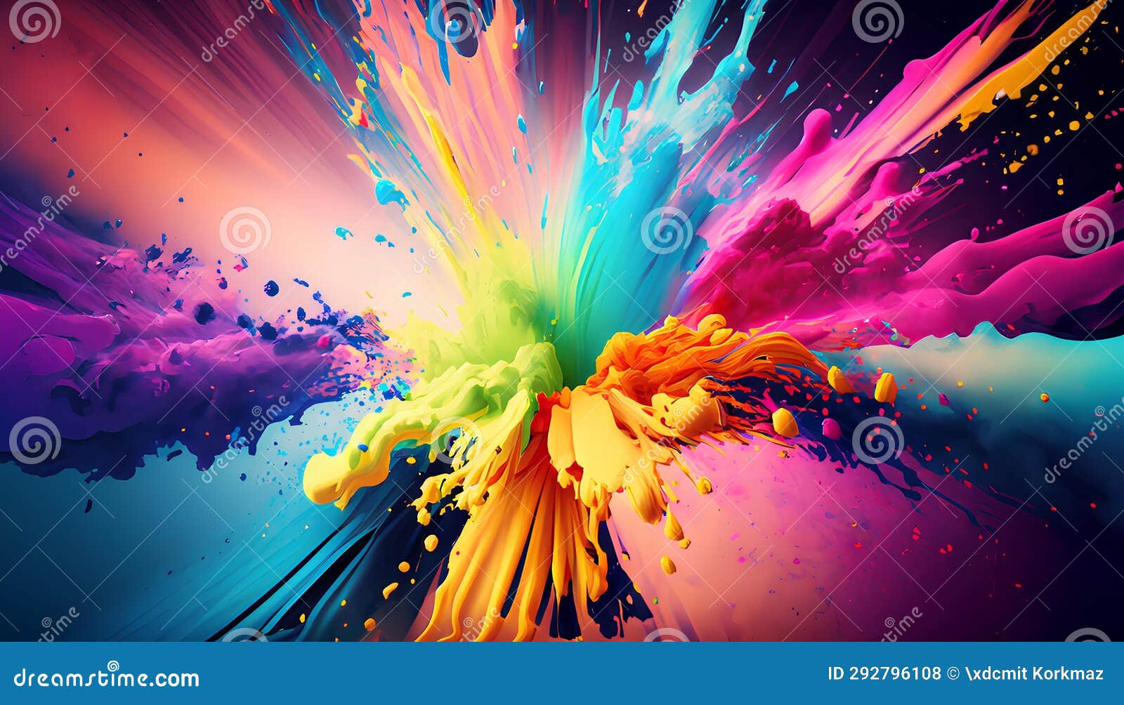 Colors Explode in All Colors Stock Illustration - Illustration of ...