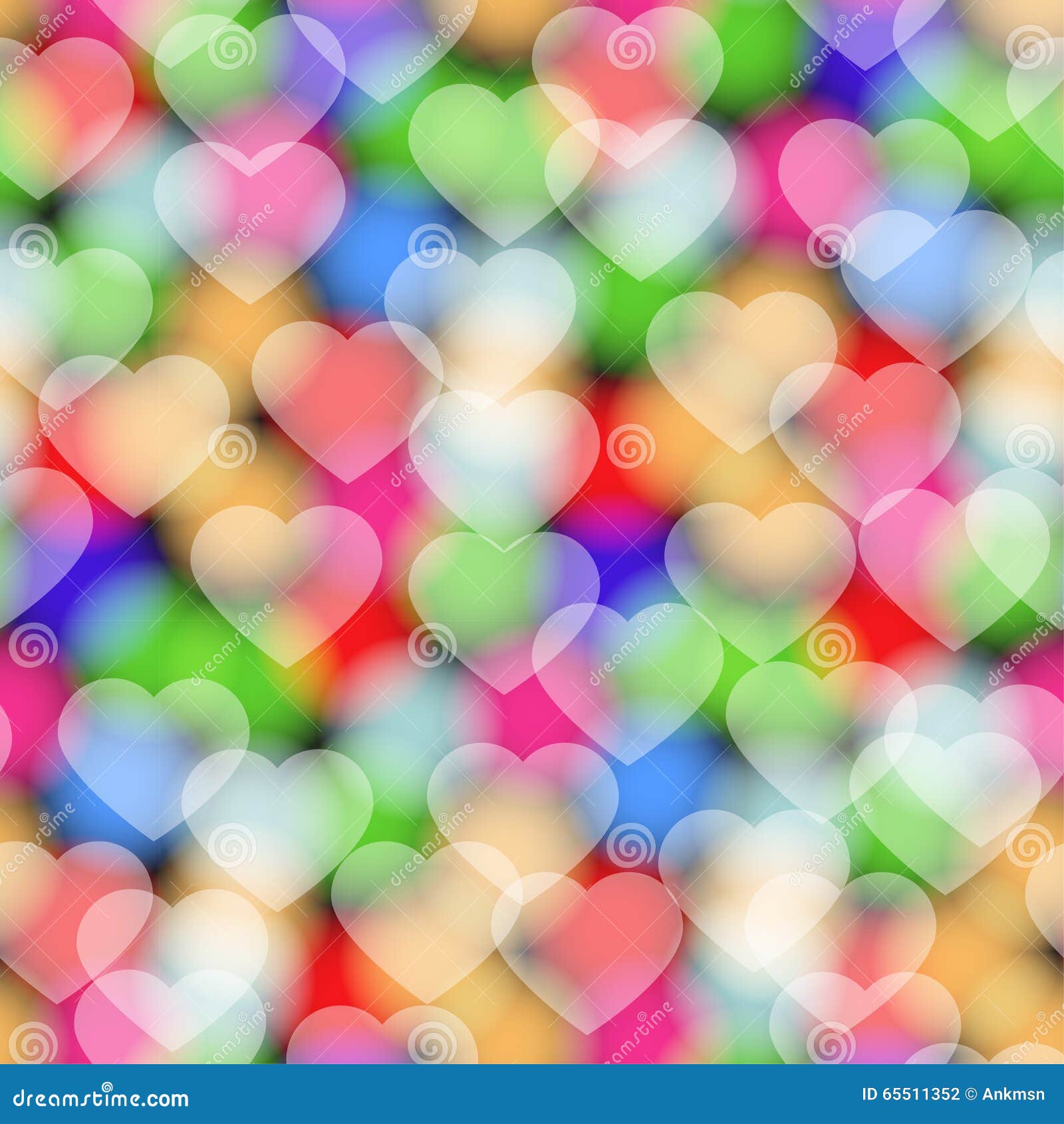 Colors Hearts Seamless Pattern Stock Vector - Illustration of greeting ...