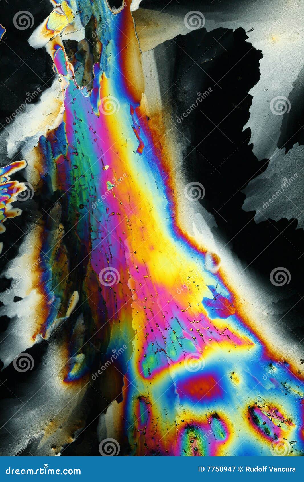 Colors in ice crystals stock image. Image of details, frozen - 7750947