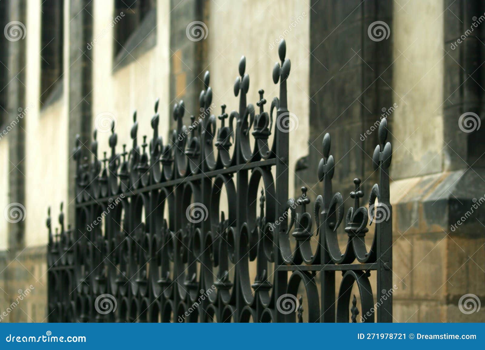 Religious Theme, Ironwork Railing. Stock Image - Image of helpoutline ...