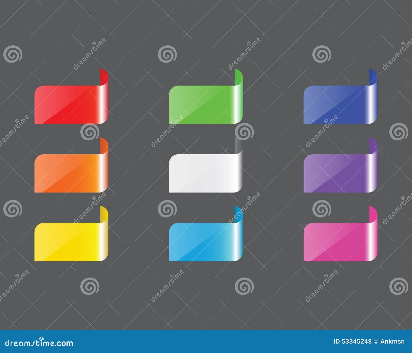 Colors label stock vector. Illustration of orange, light - 53345248