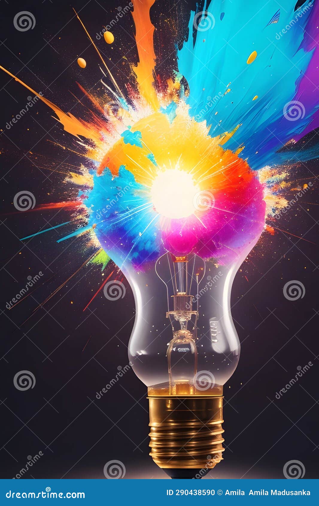 Colors light bulb stock illustration. Illustration of professional ...