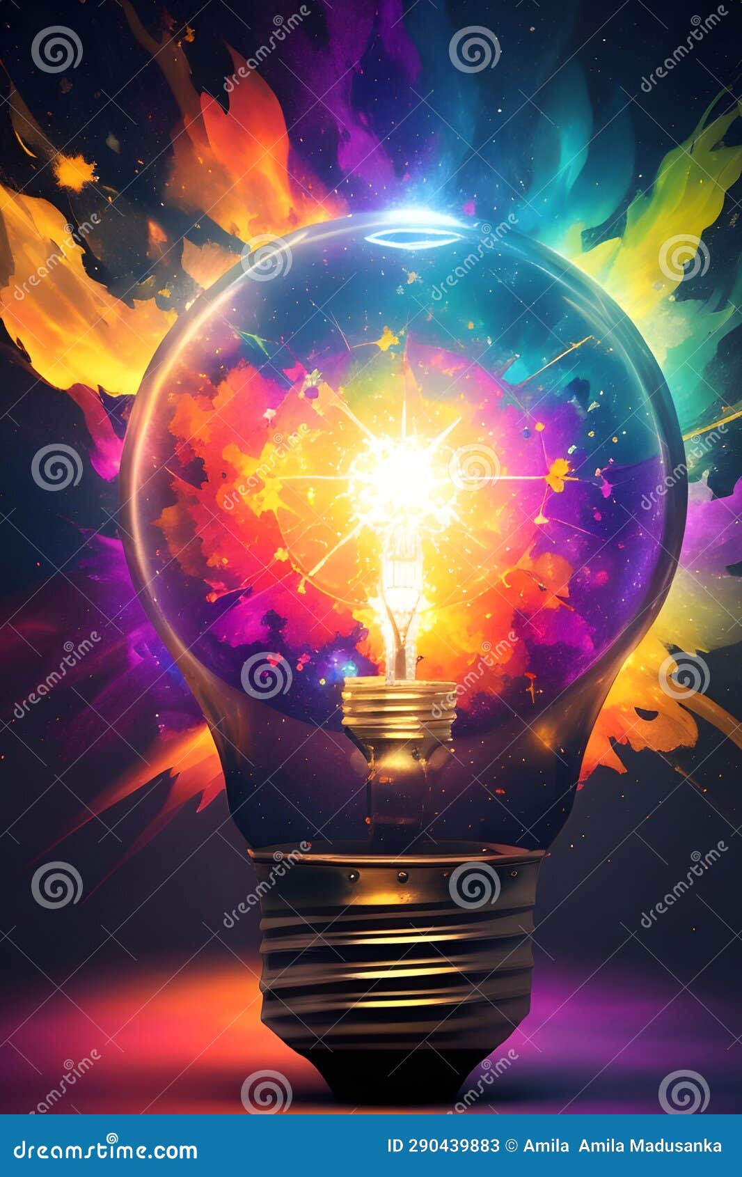 Colors light bulb stock illustration. Illustration of professional ...