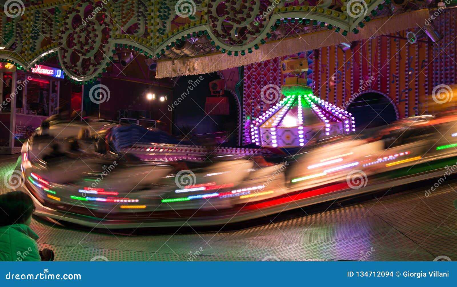 Theme Park, Funfair, Lights Editorial Stock Image - Image of lights ...