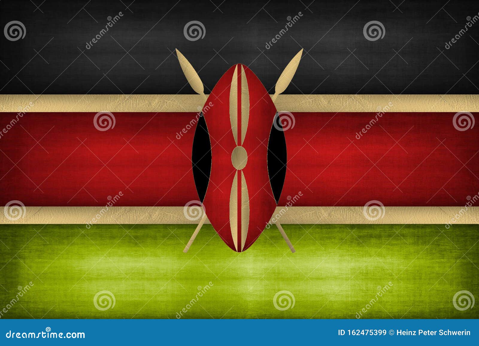 The Colors and Map of Kenya Stock Illustration - Illustration of 1963 ...