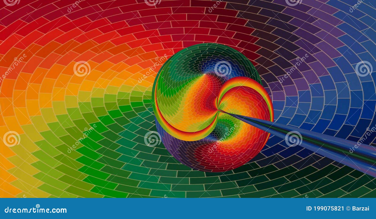 Colors Mixing and Making Different Shapes. Stock Illustration ...