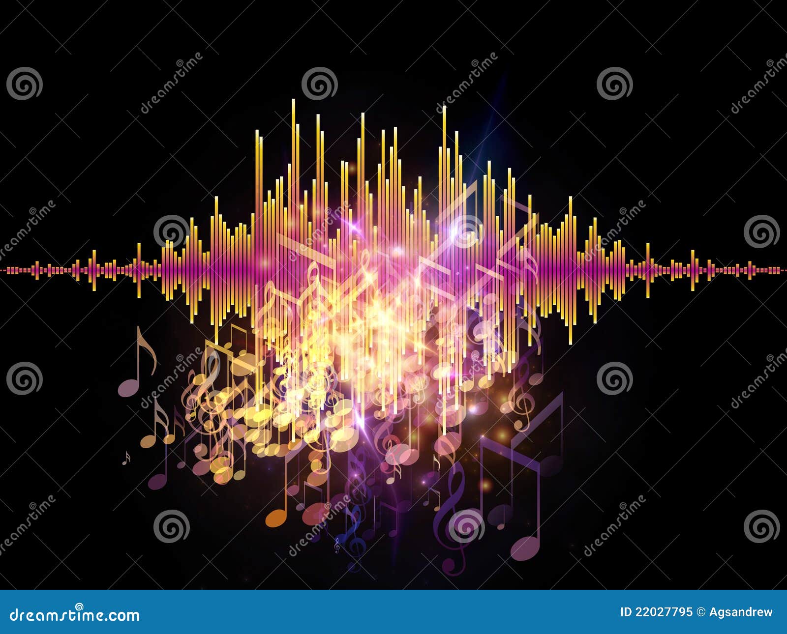 Colors of Music stock illustration. Illustration of performance - 22027795