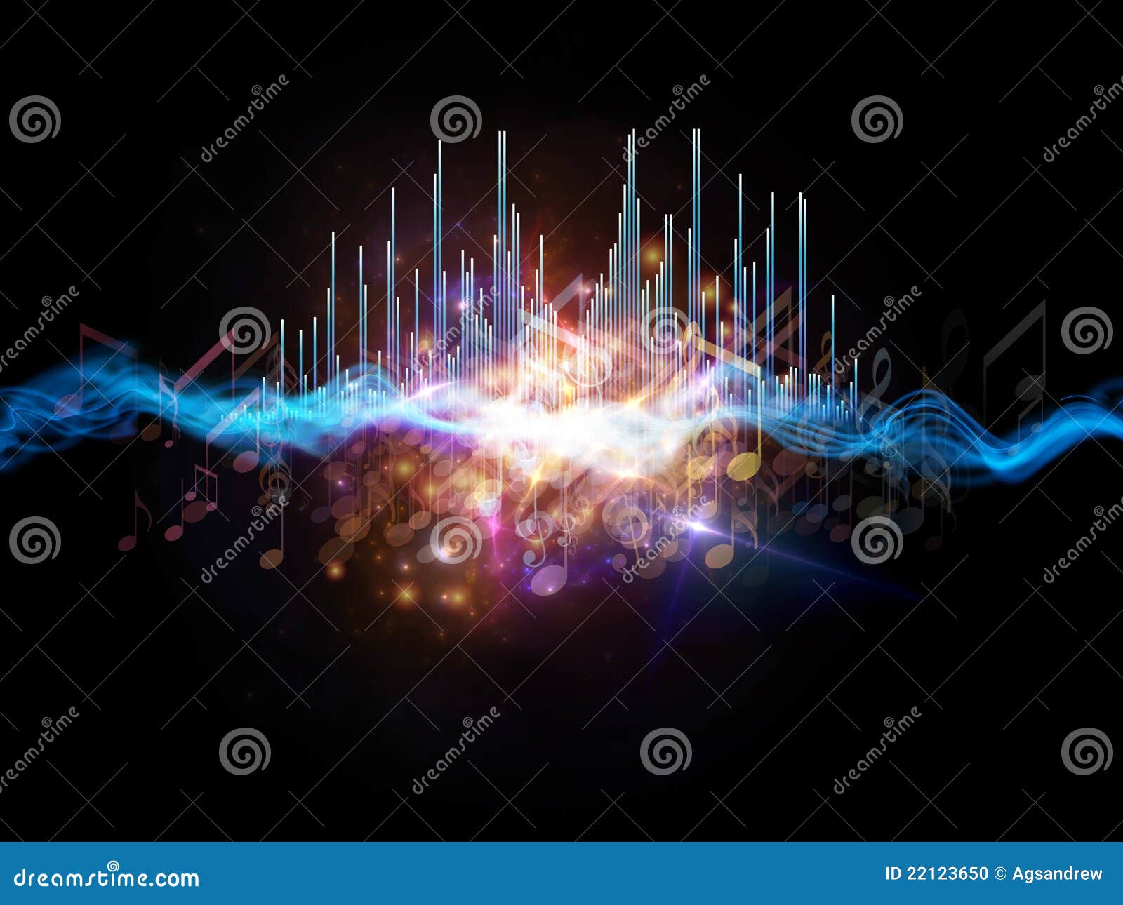 Colors of Music stock illustration. Illustration of arrangement - 22123650