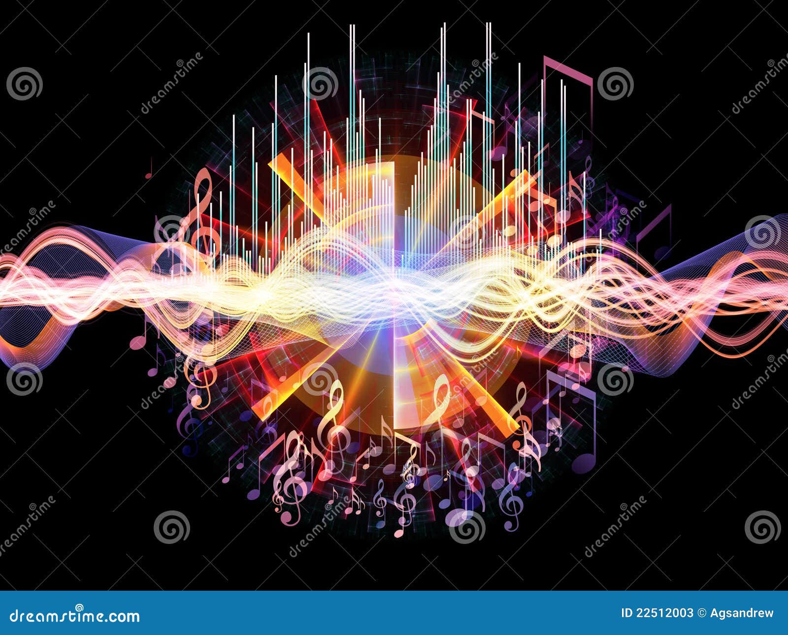 Colors of Music stock illustration. Illustration of concert - 22512003