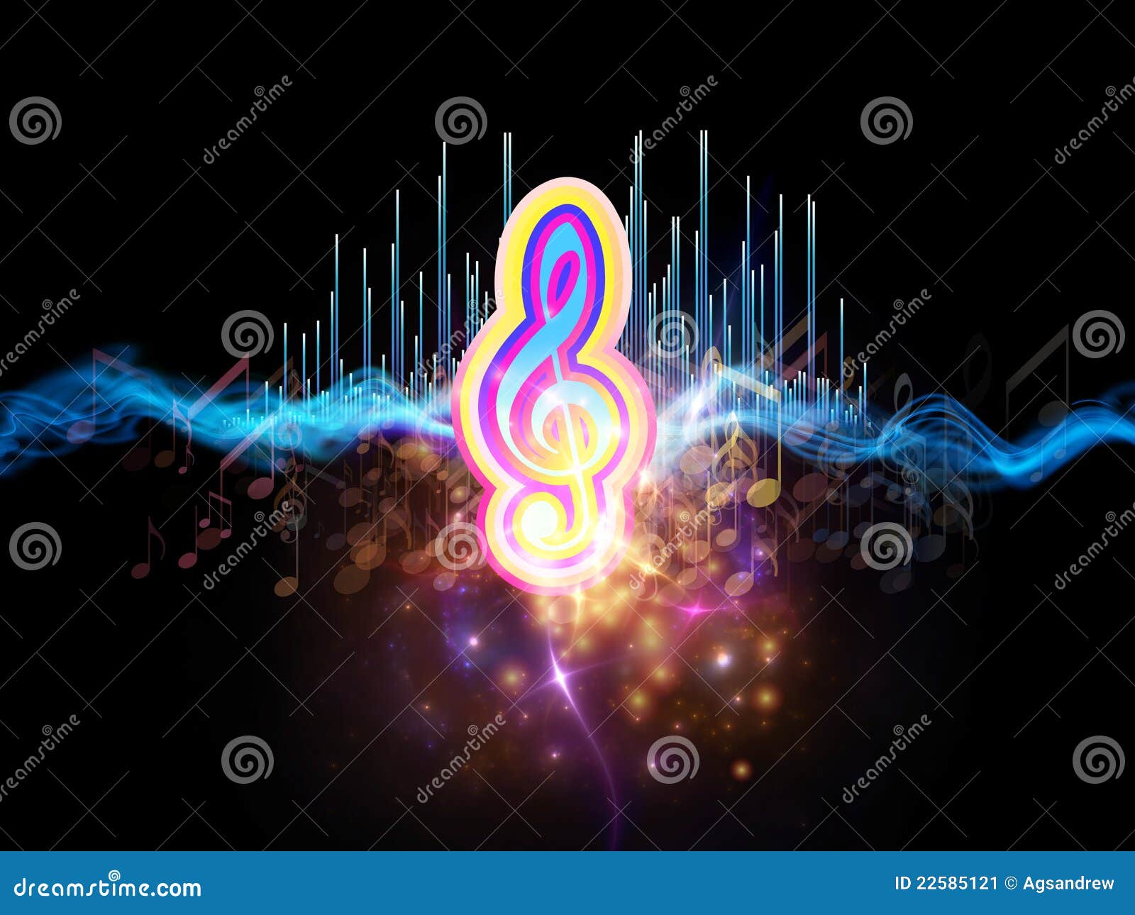 Colors of Music stock illustration. Illustration of rhythm - 22585121