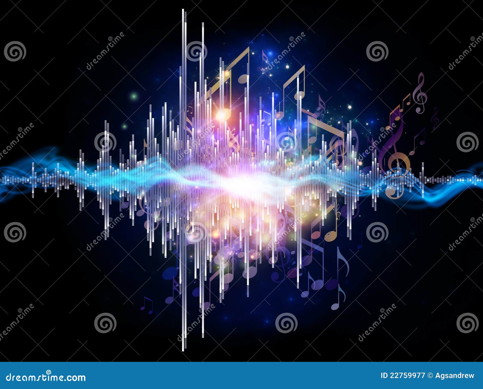 Colors of Music stock illustration. Illustration of arrangement - 22759977