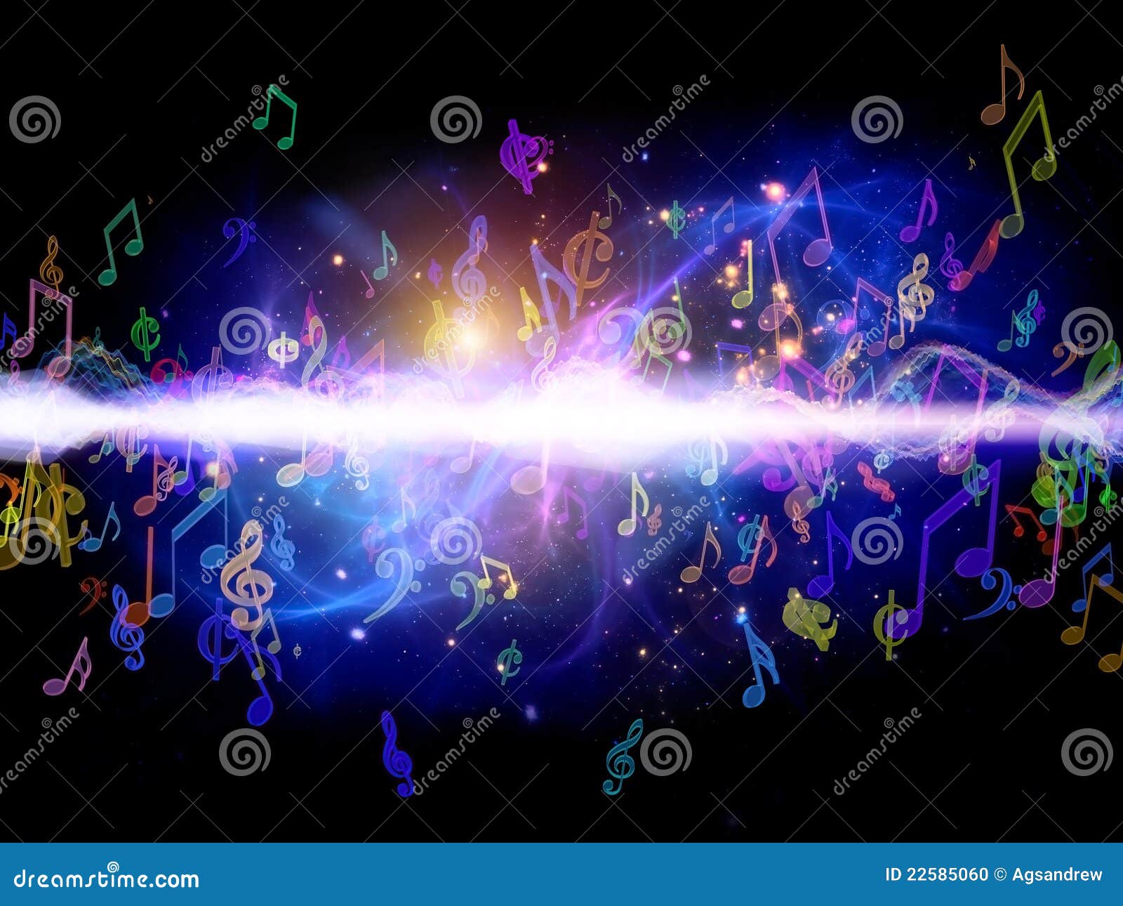 Colors of Musical Energy stock illustration. Illustration of dance ...