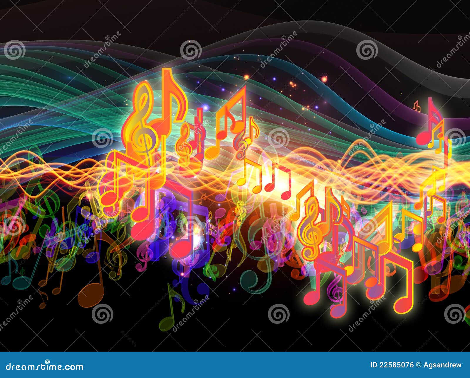 Colors of Musical Energy stock illustration. Illustration of ...
