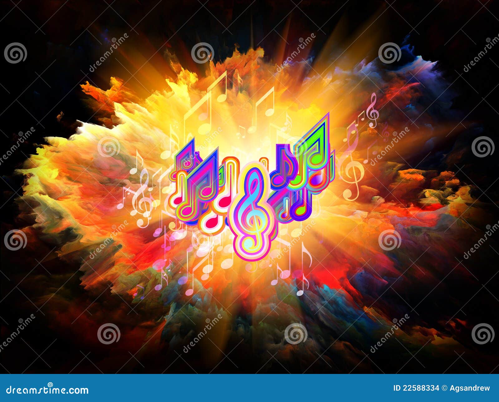Colors of Musical Energy stock photo. Image of background - 22588334