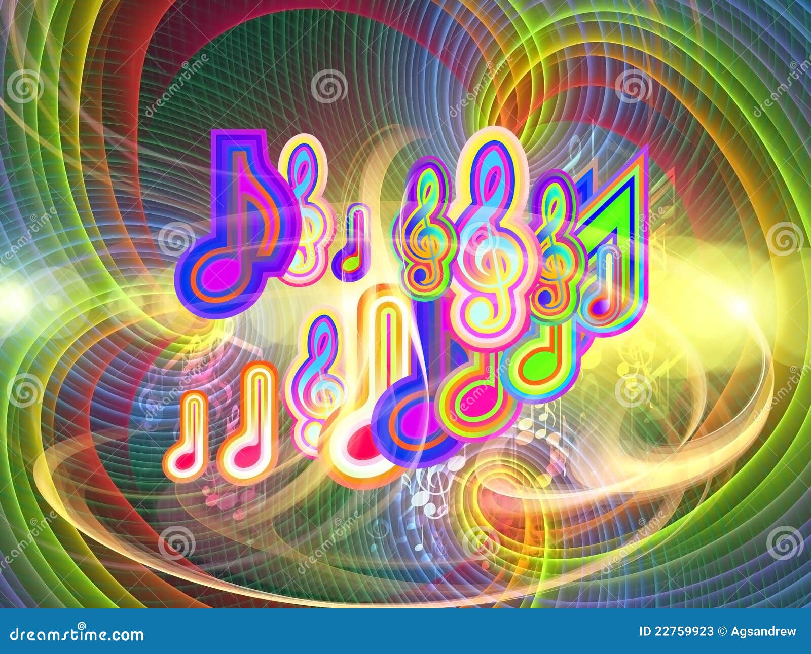 Colors of Musical Energy stock illustration. Illustration of abstract ...